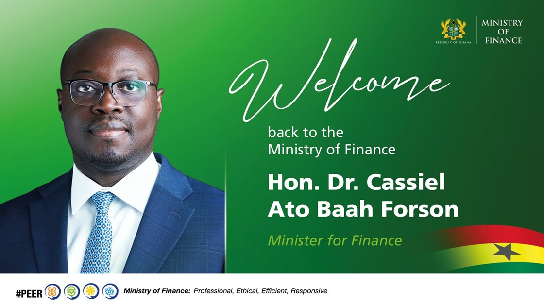 Welcome back to the Ministry of Finance, Hon. Dr. Cassiel Ato Baah Forson | Ministry of Finance ...